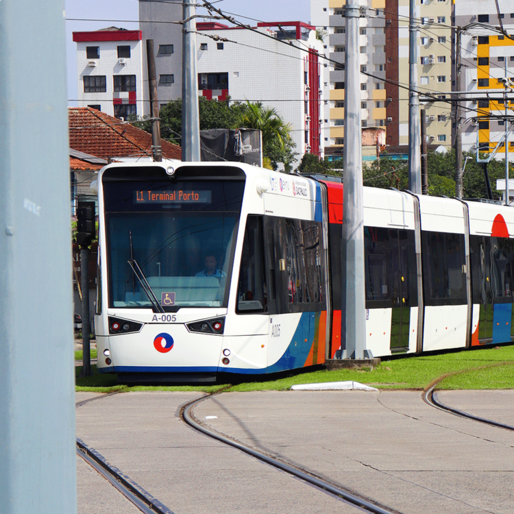 VLT SANTOS - Veículo leve sobre trilhos - 2º FASE - SISTEMA MASSA MOLA